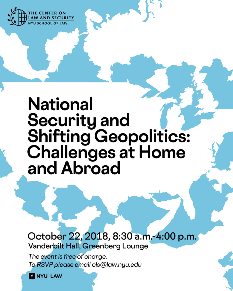 CESRCLS19.1 National Security Poster - Reiss Center on Law and Security