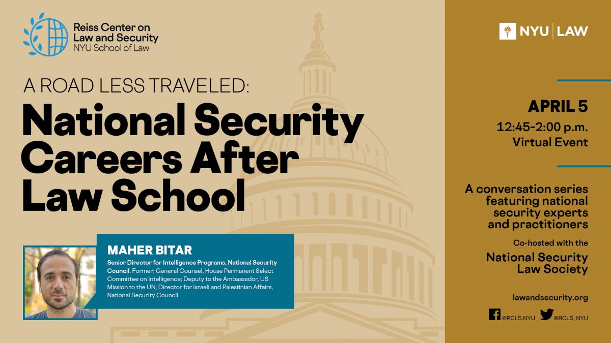A Road Less Traveled: National Security Careers After Law School ...